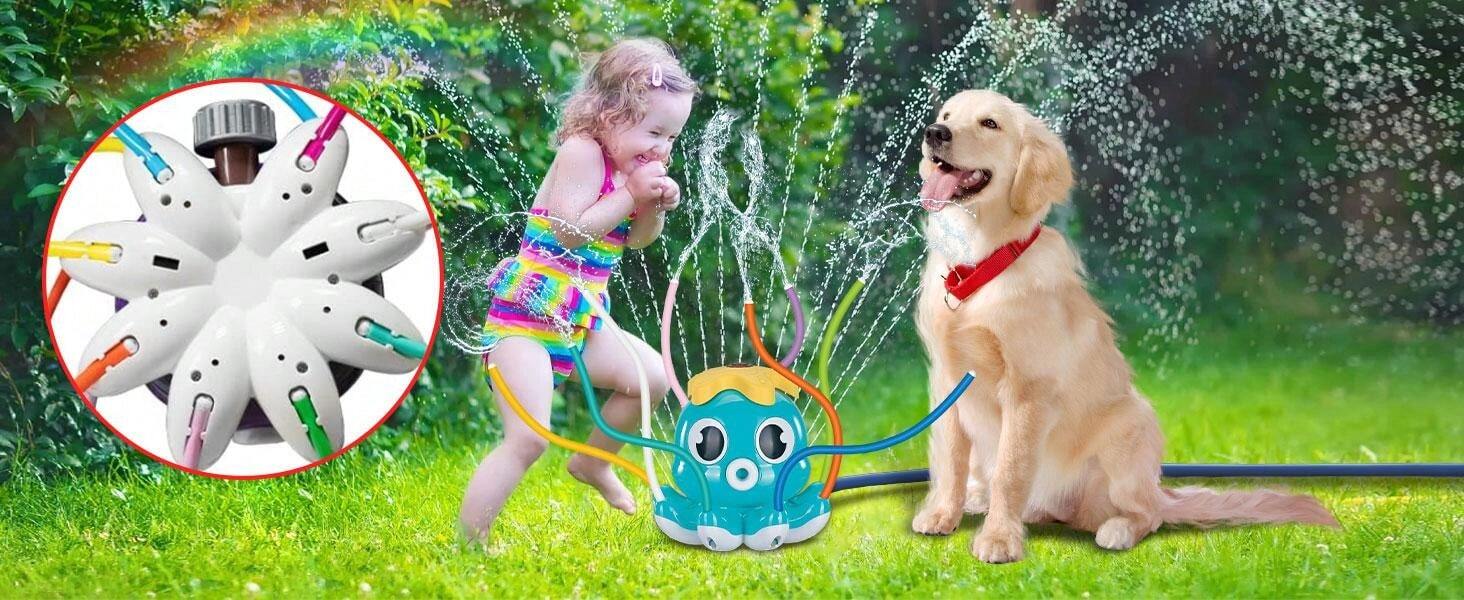 Octopus Sprinkler Toy, Outdoor Sprinkler For Children And Toddlers ...