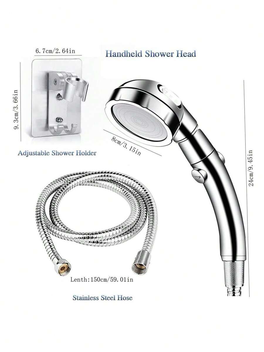Modern Handheld Shower Head With On Off Switch, High Pressure Shower ...