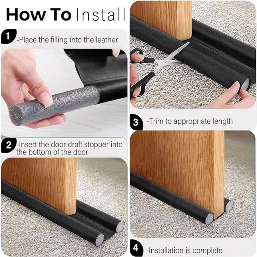 1 Piece Door Baffle, Noise Blocker Under The Door, Acousto-Optic Air ...