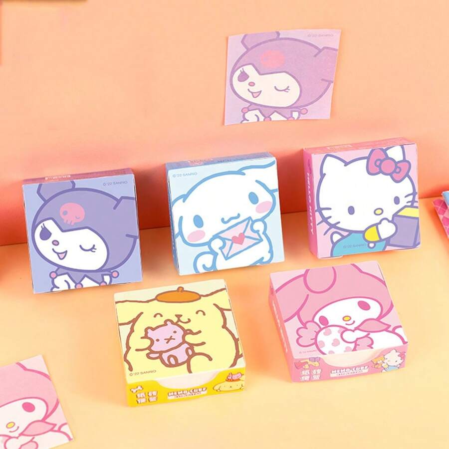 250pcs Sanrio Hello Kitty Memo Pad, Kuromi Fridge Stickers, Melody ...