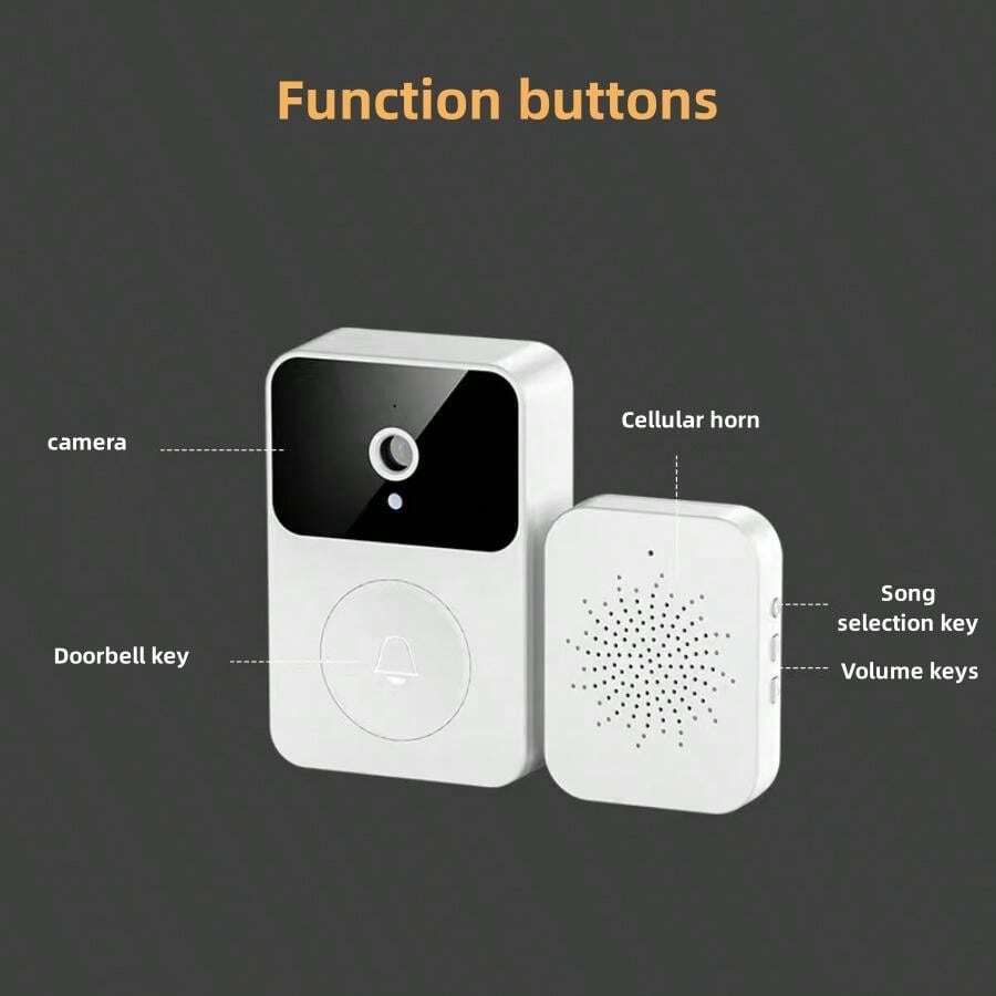 New Smart Home Wireless Video Doorbell With Ring, Visual Communication ...