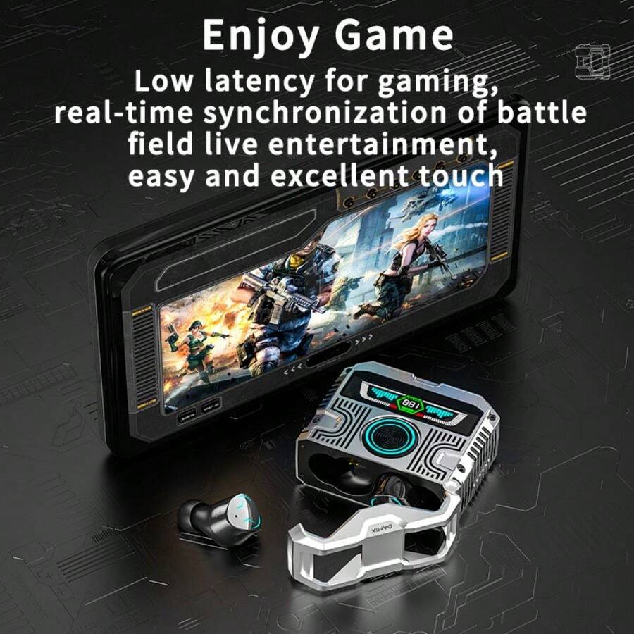 TWS Gaming Headset Bluetooth 5.5 Hifi Stereo Wireless Headphone With HD ...