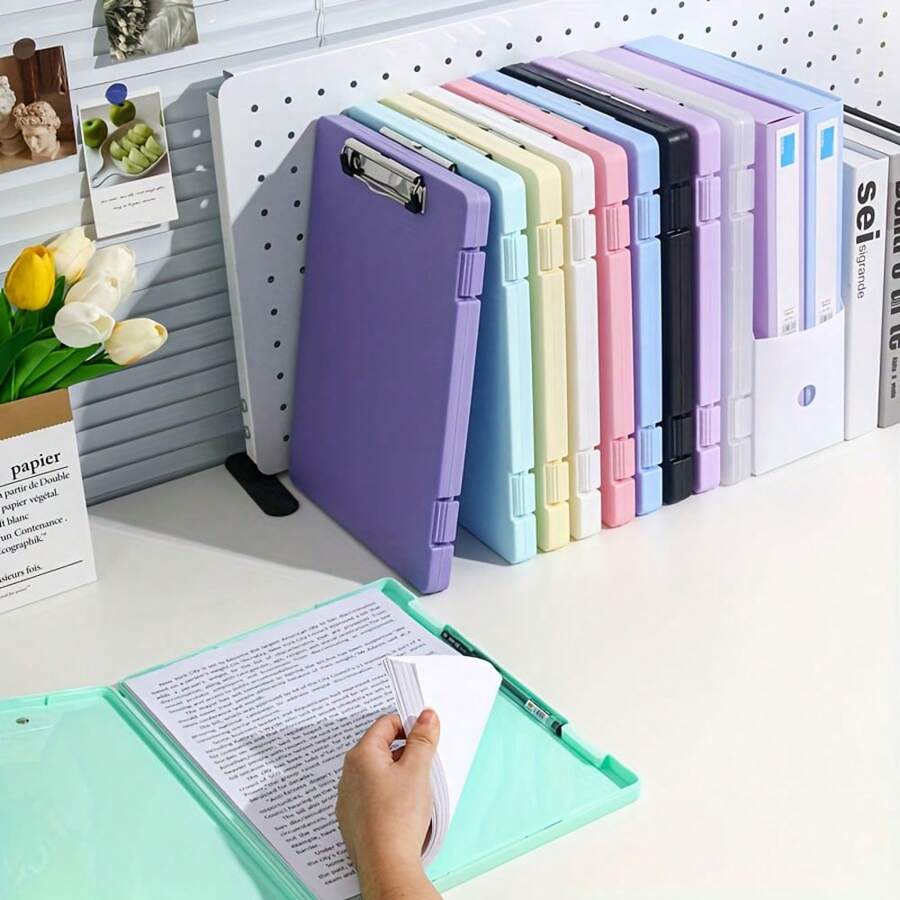 1pc Large Capacity A4 File Storage Box With Flat Writing Surface ...