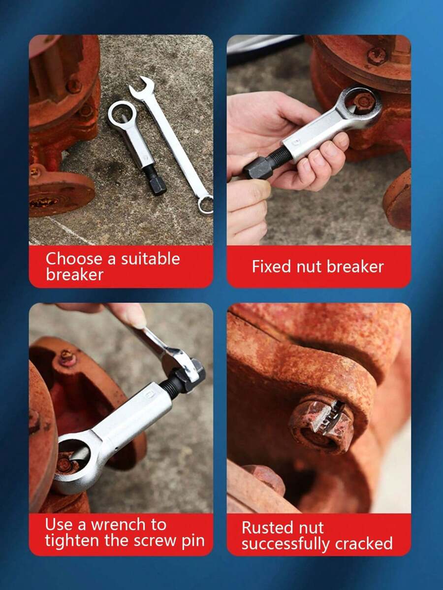 4pcs Rust Nut Splitter Screw Separator Disassembly Tool Kit For ...