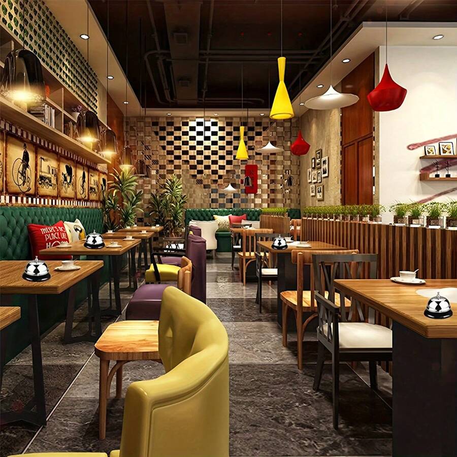 Stainless Steel Serving Bell, Kitchen Call Bell, Restaurant Dinner Bell ...