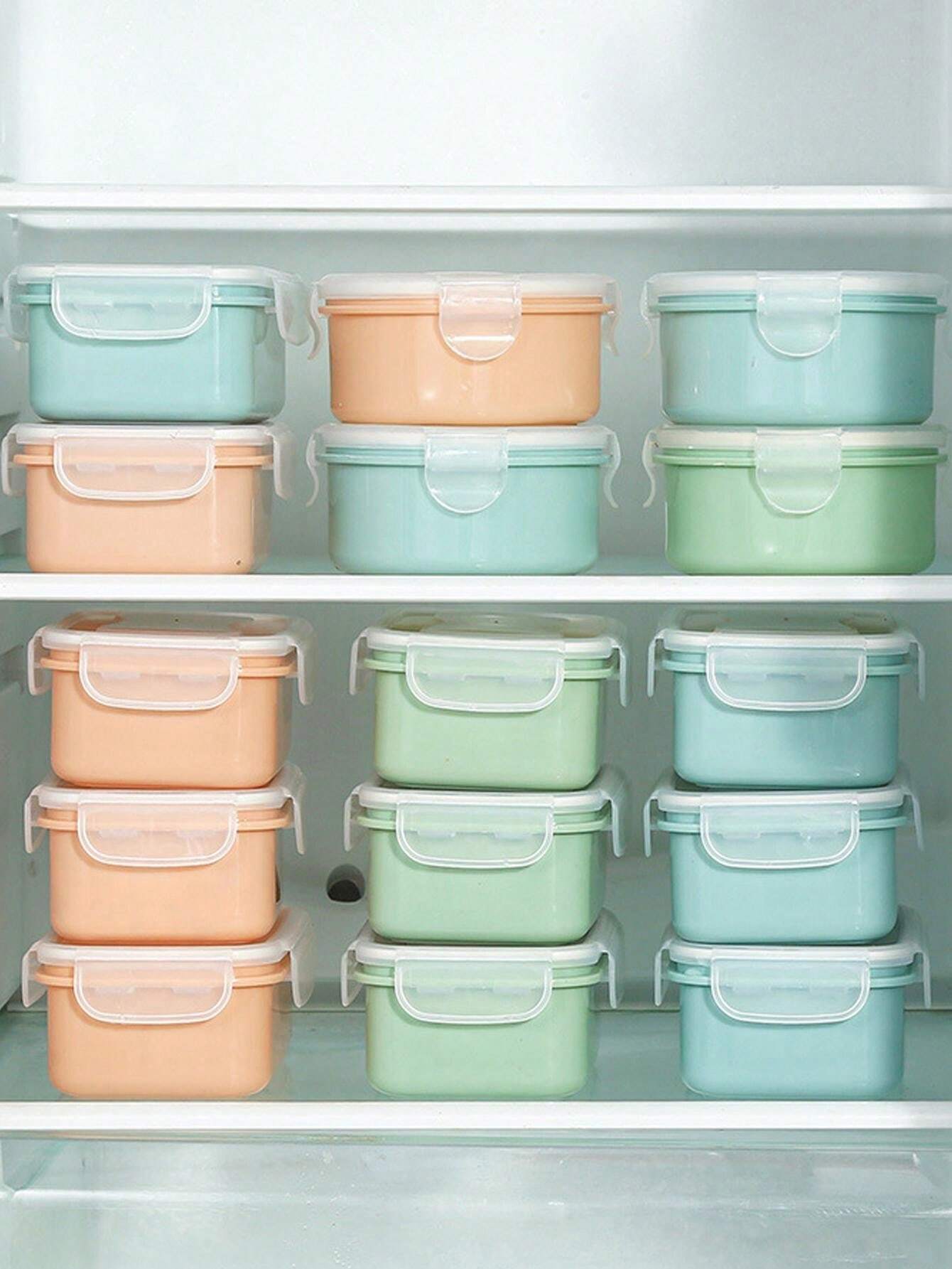 1/4pcs Refrigerator Freezer Storage Box, Sealed Divided Container, For ...