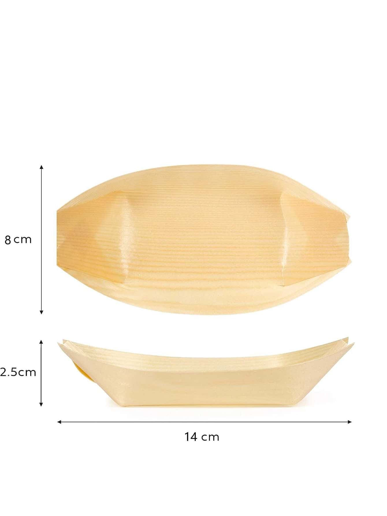 25pcs Wood Boat Plates, Sushi Boat Shape Serving Tray, Wood Paper ...