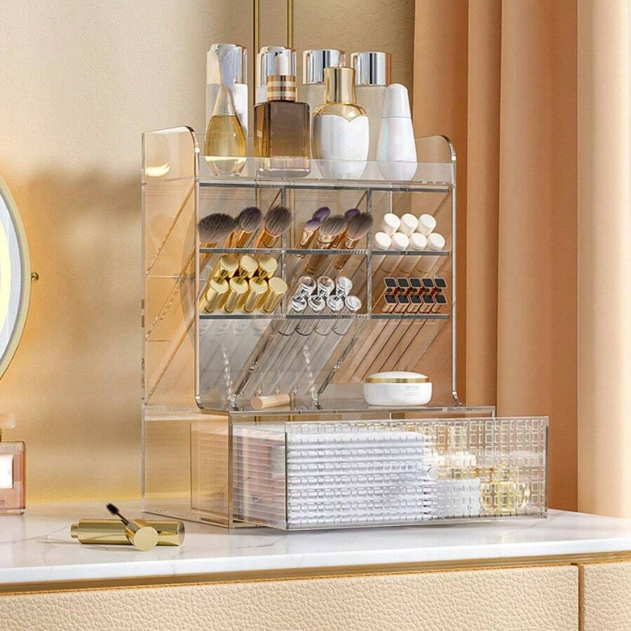 Acrylic Transparent Cosmetics Storage Box, Desktop Storage Box ...