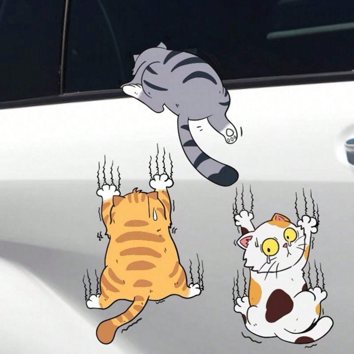 Adorable Cat Car Sticker - Irresistibly Cute Design For Feline ...