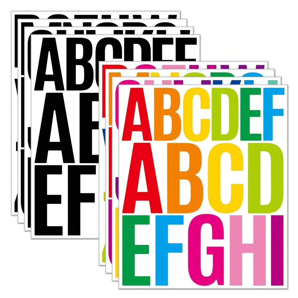 4 Sheets 4-Inch Letter Stickers For Mailbox Number Party Decoration ...