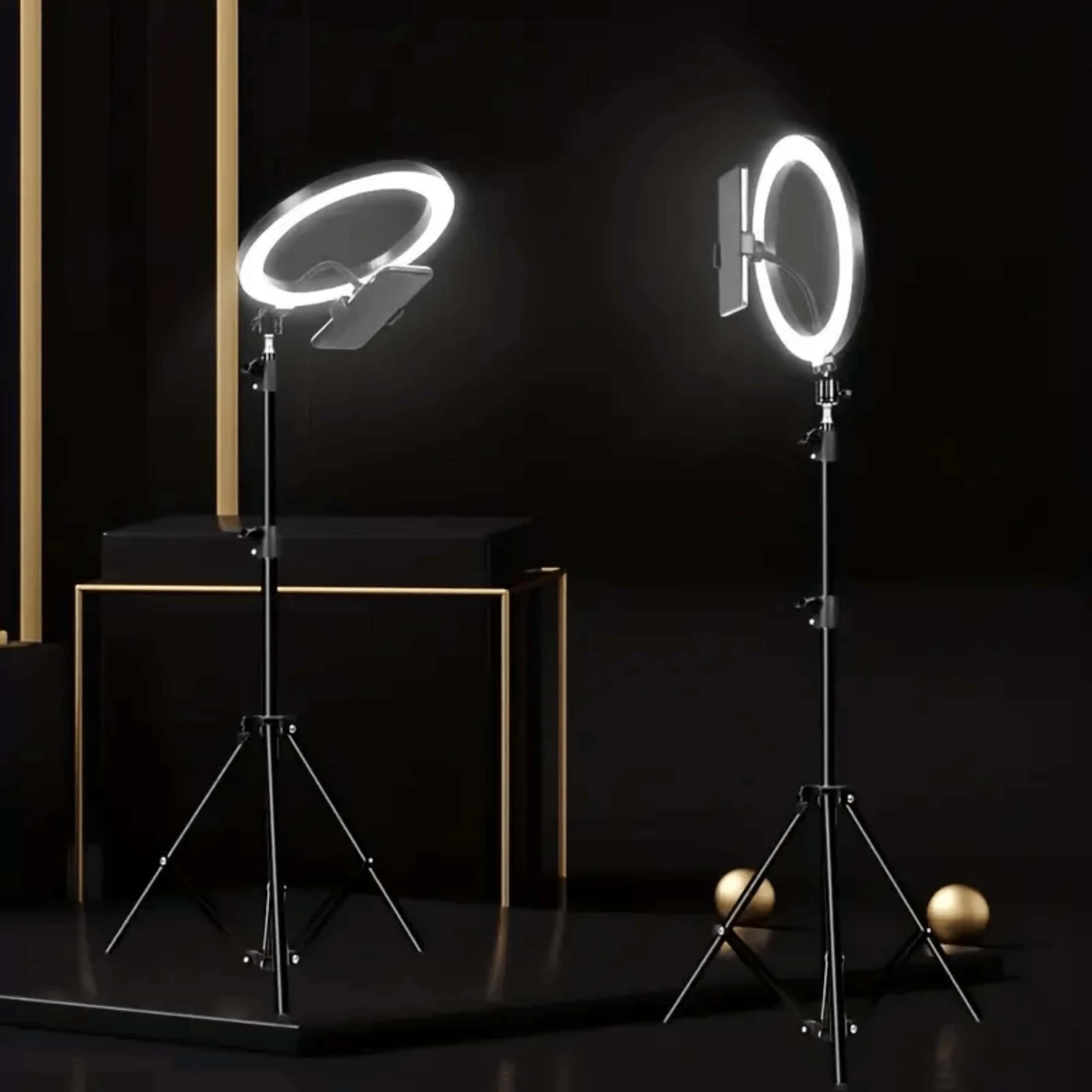 1pc 12-Inch Ring Light With 1.1m Stand, And 12-Inch Ring Light With ...