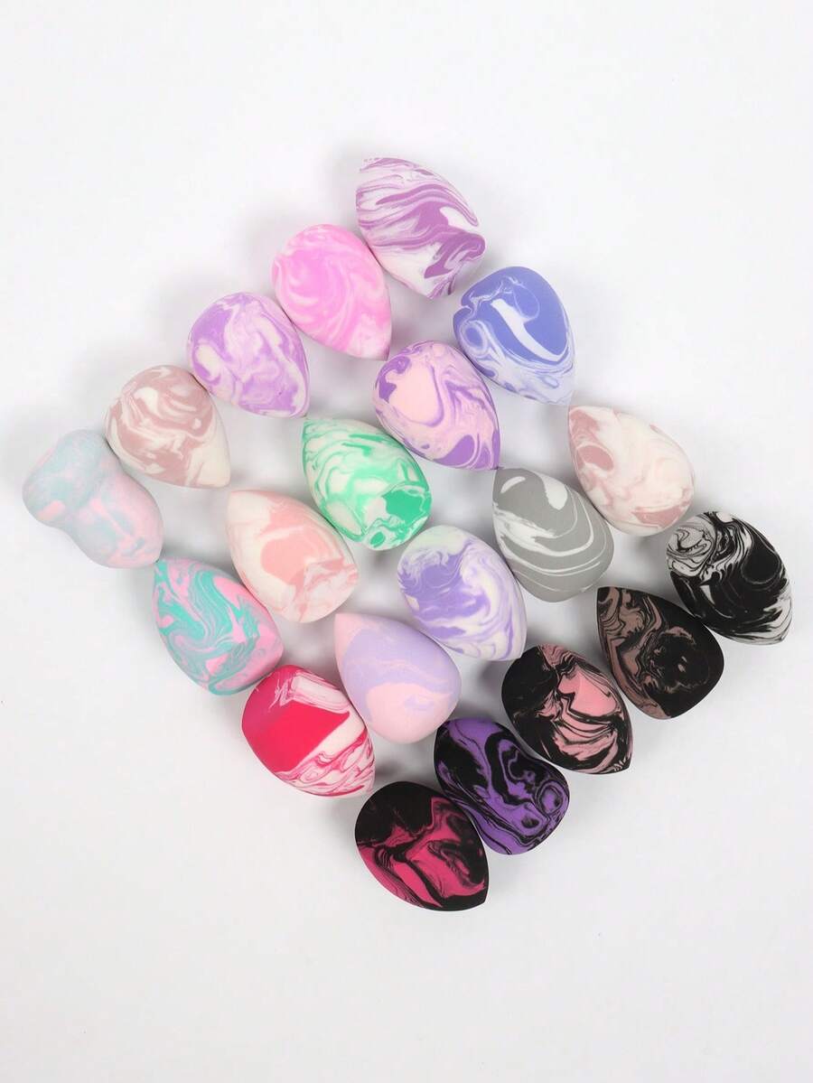 2/5/10/15/20/25pcs Randomly Shaped Bi-Color Makeup Sponge Set, Mixed ...