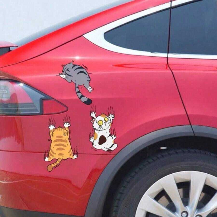 Adorable Cat Car Sticker - Irresistibly Cute Design For Feline ...