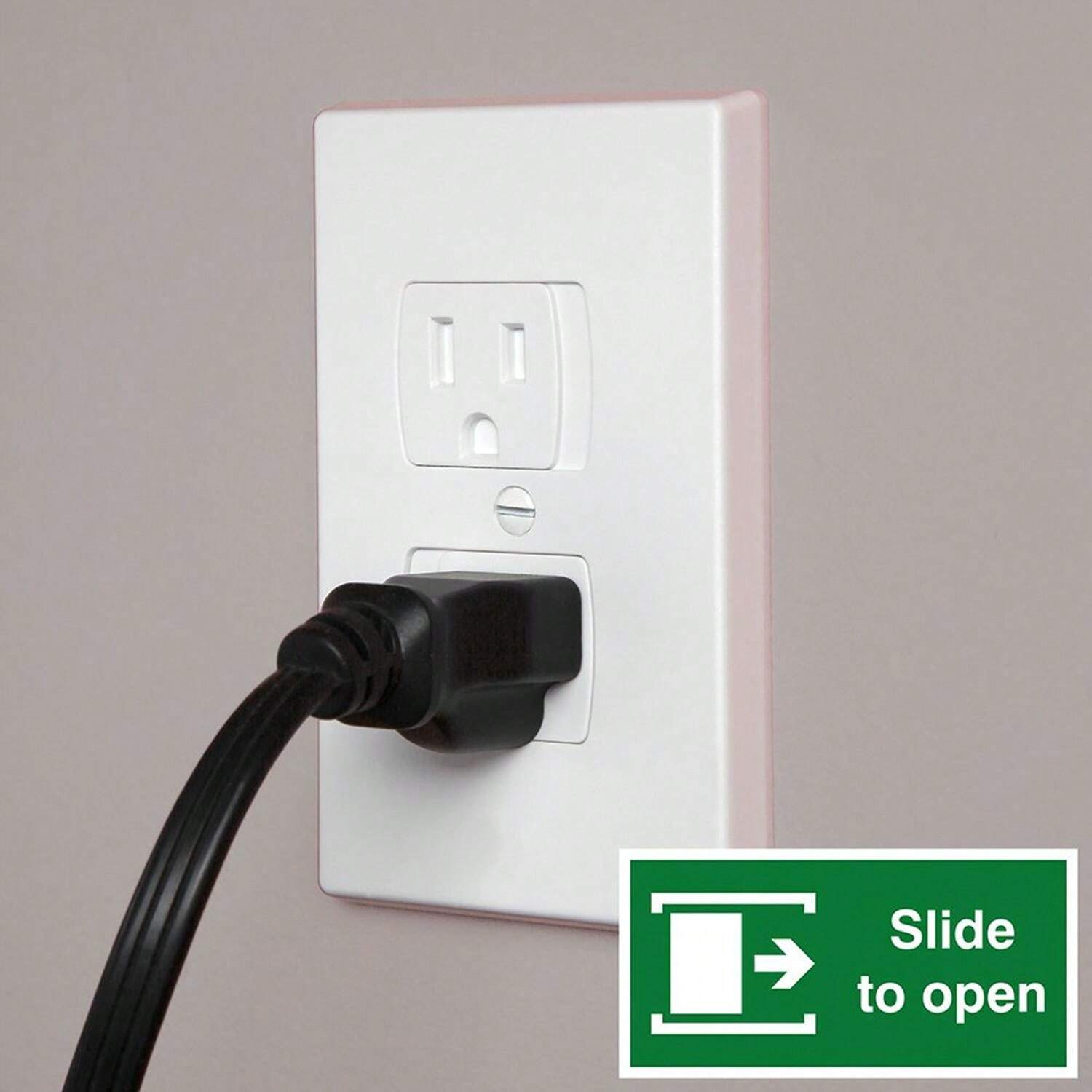 2-Pack - US Standard Automatic Self-Closing Outlet Covers - Safety Electrical Outlet Protectors ...