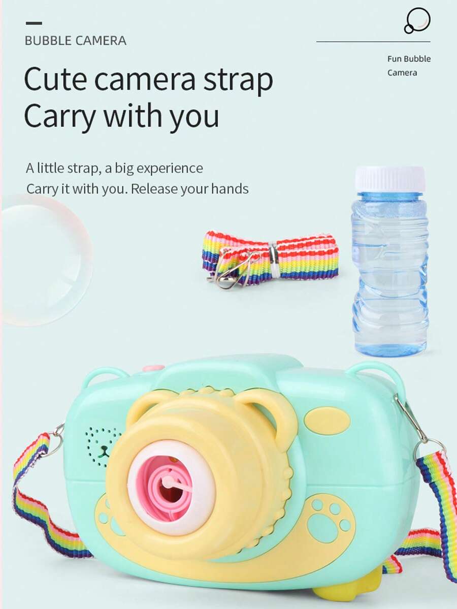 Children's Bubble Machine-Electric Bubble Bear Camera Children's Fully ...