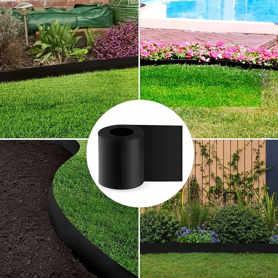16m Garden Plastic Landscape Edging Coil, Lawn Border Separator ...