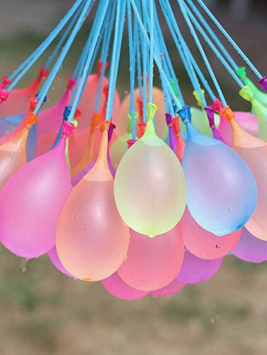 111pcs Quick Fill Self-Sealing Tropical Color Water Balloons, 3 Bunches ...