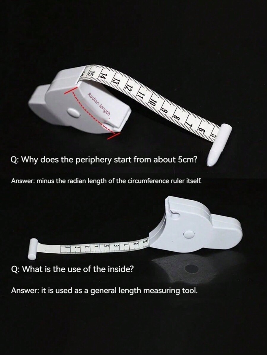 1PC Centimeter Inch Waist Measuring Tape With Telescopic Handle ...