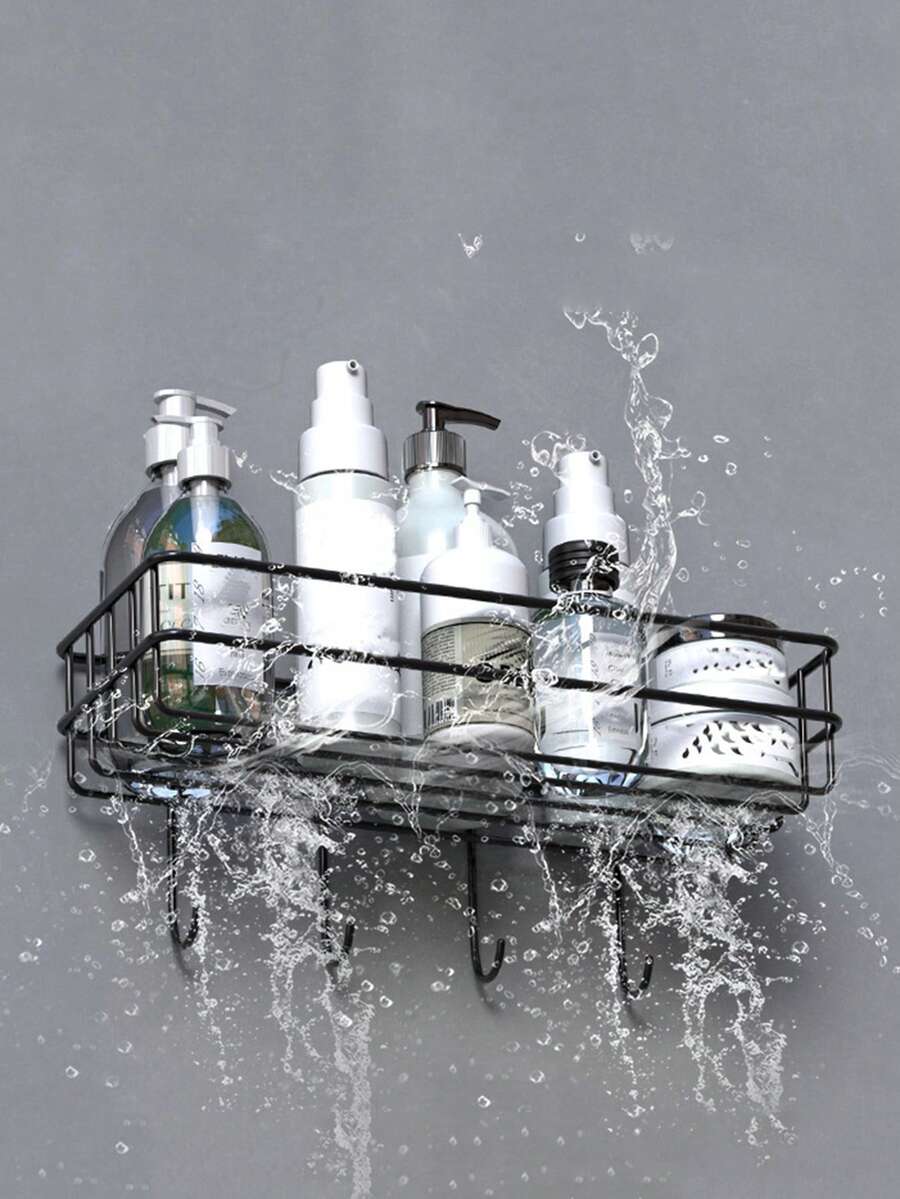 2pcs,Bathroom Storage Rack, Bathroom Wall Hanging Perforation-Free ...