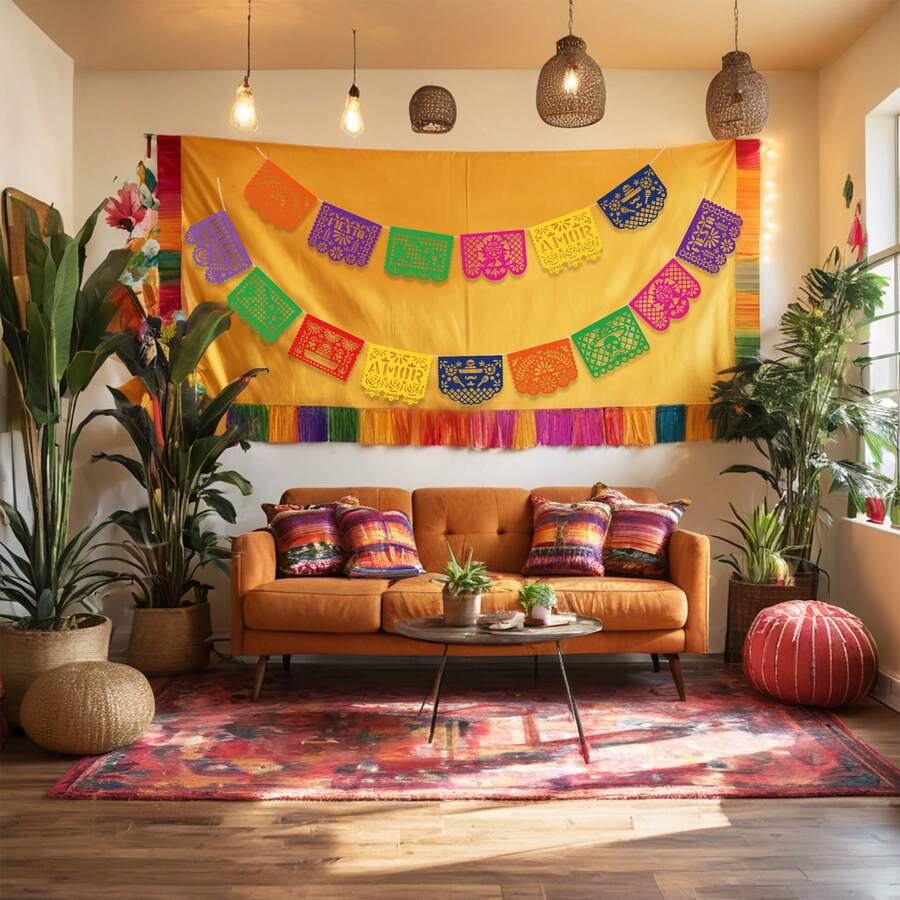 Carnival Party Banners, Felt Paper Cutout Banners, Mexican Party ...