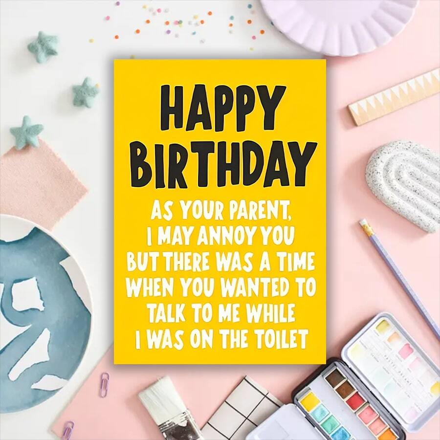 1pc, Funny Happy Birthday Card, Happy Anniversary Cards, Happy Birthday ...