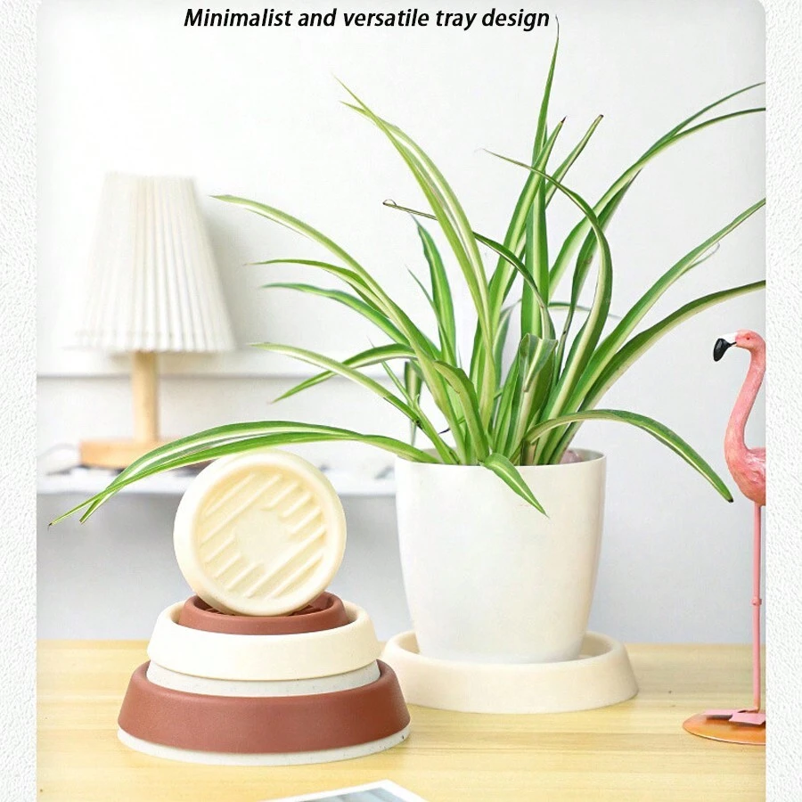 Plastic Rot-Proof Flower Pot Tray With Water Outlet, Heavy-Duty Plant ...