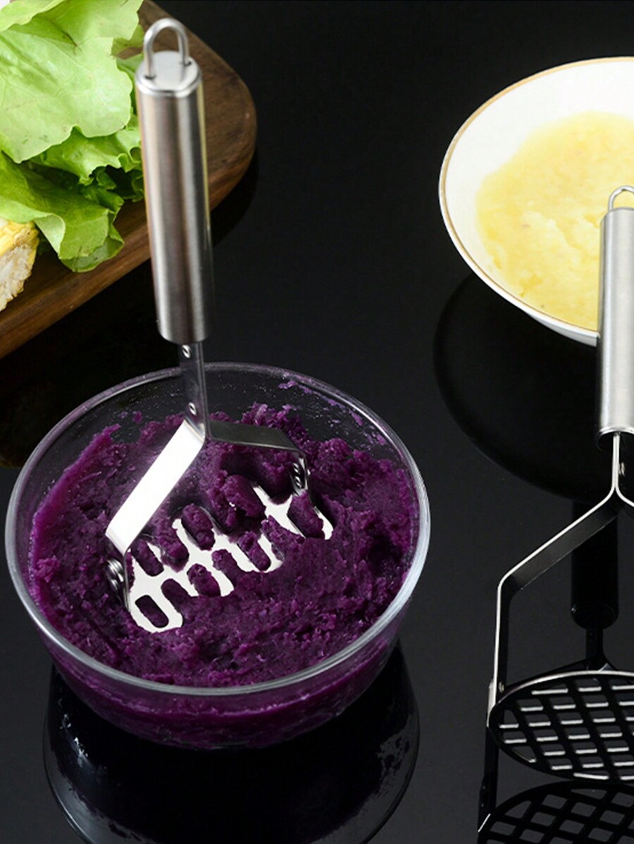 1pc Stainless Steel Manual Masher, Easy To Clean And Wide Range Of Use ...