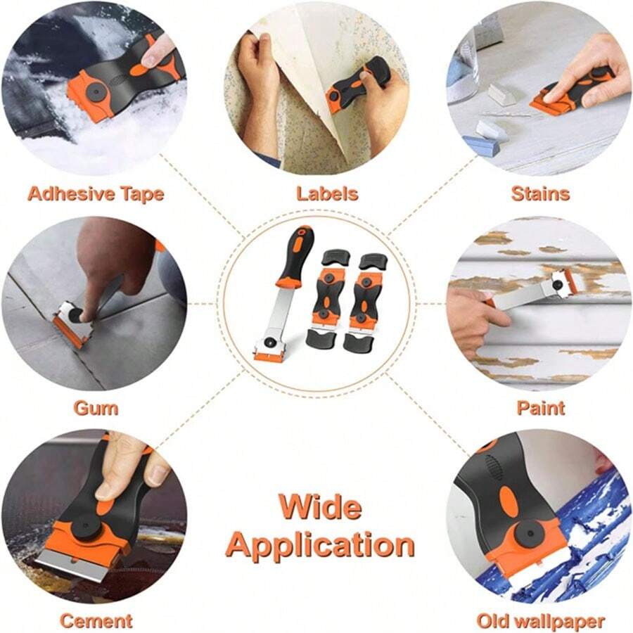 22pcs Multi-Purpose Decontamination Scraper - Removes Labels, Stickers ...