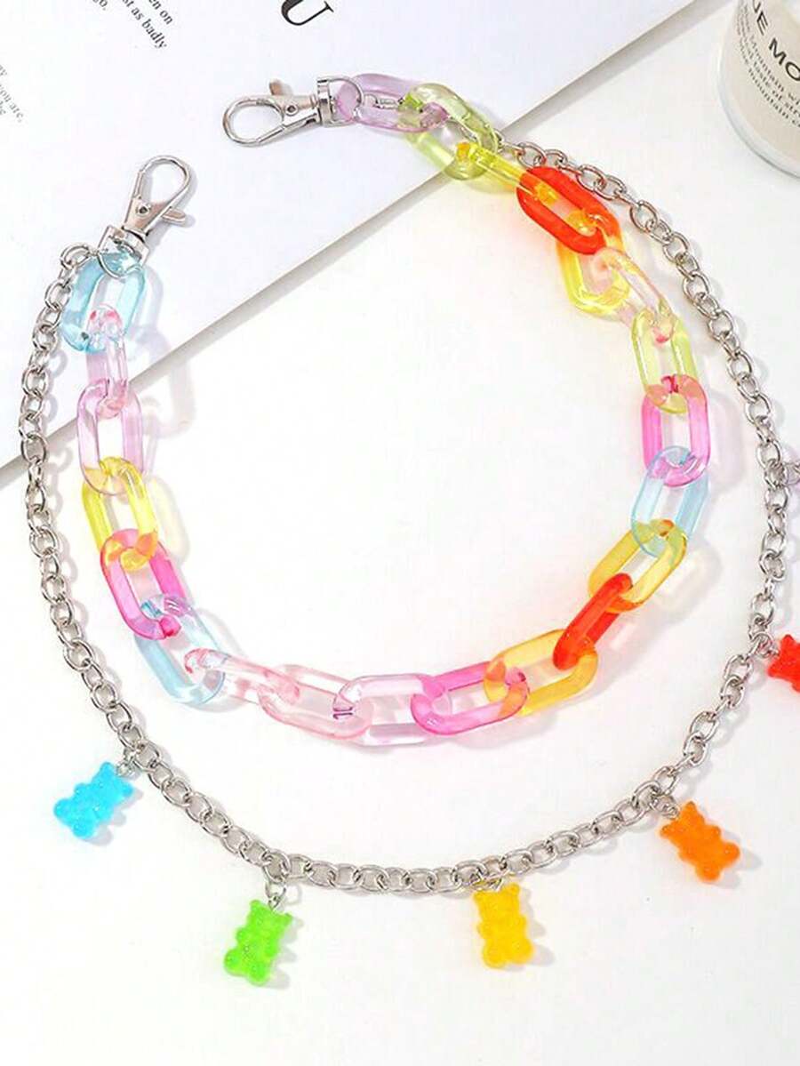 Fashion Candy-Colored Streetwear Chain Pant Chain, Sexy Girl Little ...