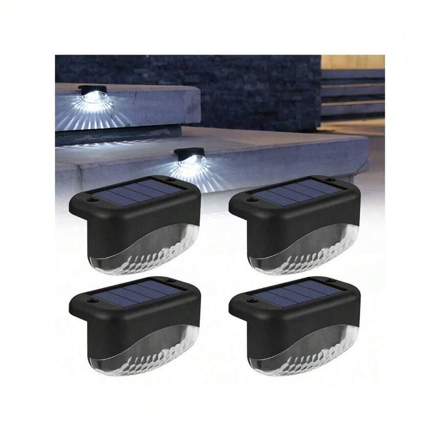 4 Pack Solar Step Lights , Solar Powered Deck Lights Of Waterproof LED ...