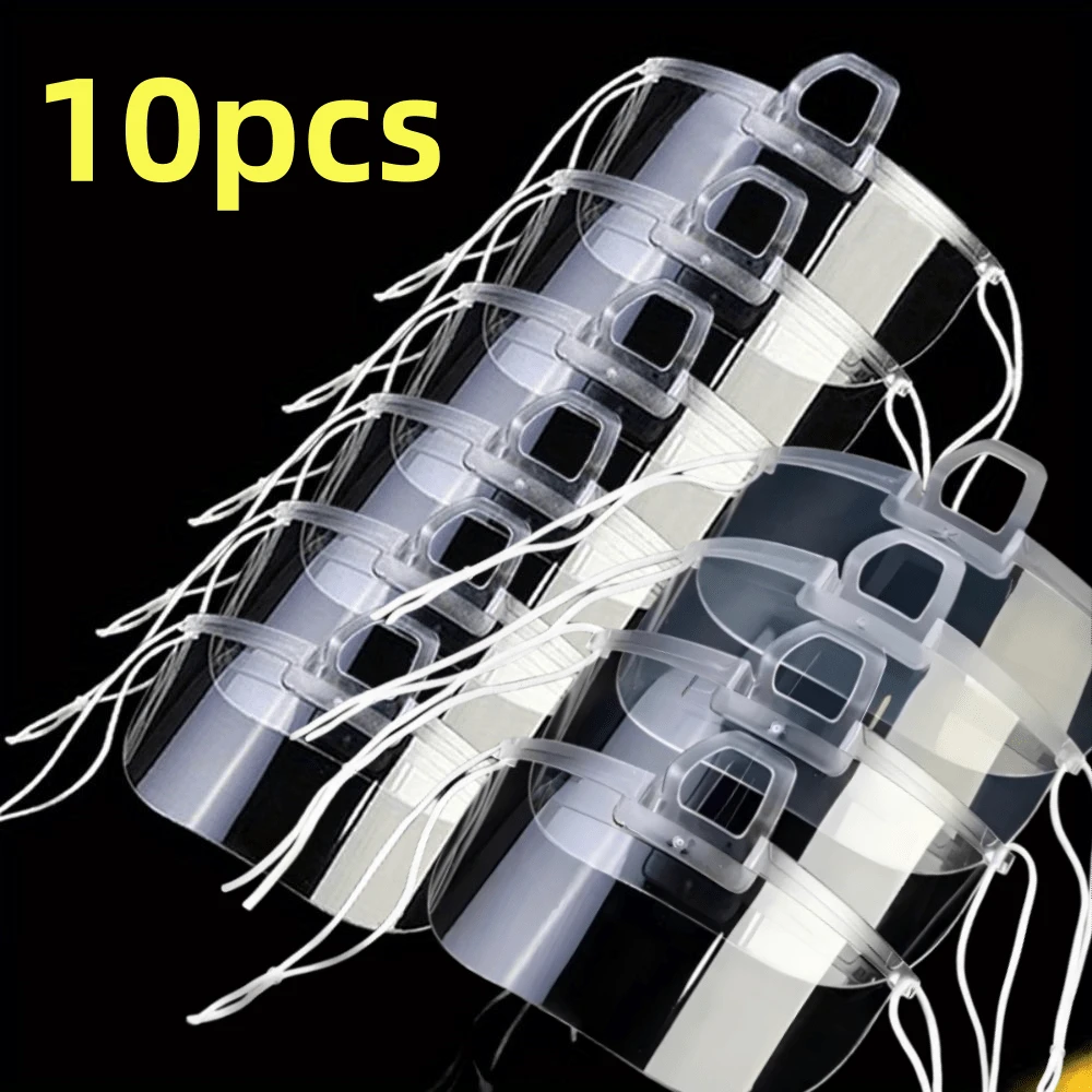 10pcs Anti-Spit Hygiene Mask Transparent Mask Catering Chef Hotel Staff ...