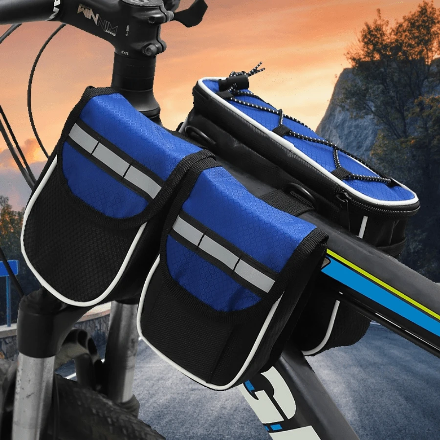 Mountain Bike Bag 4-In-1 Waterproof Upper Tube Bag Front Beam Bag ...
