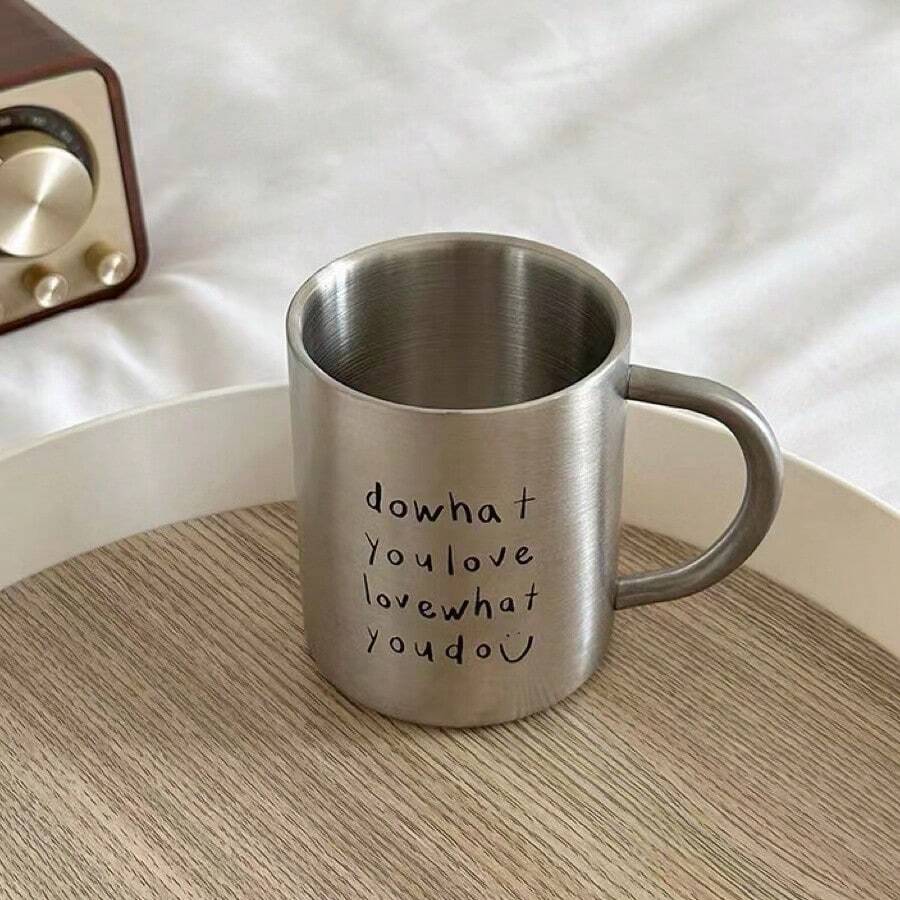 304 Stainless Steel Retro Double Layer Mug Cup, Nordic Minimalist ...