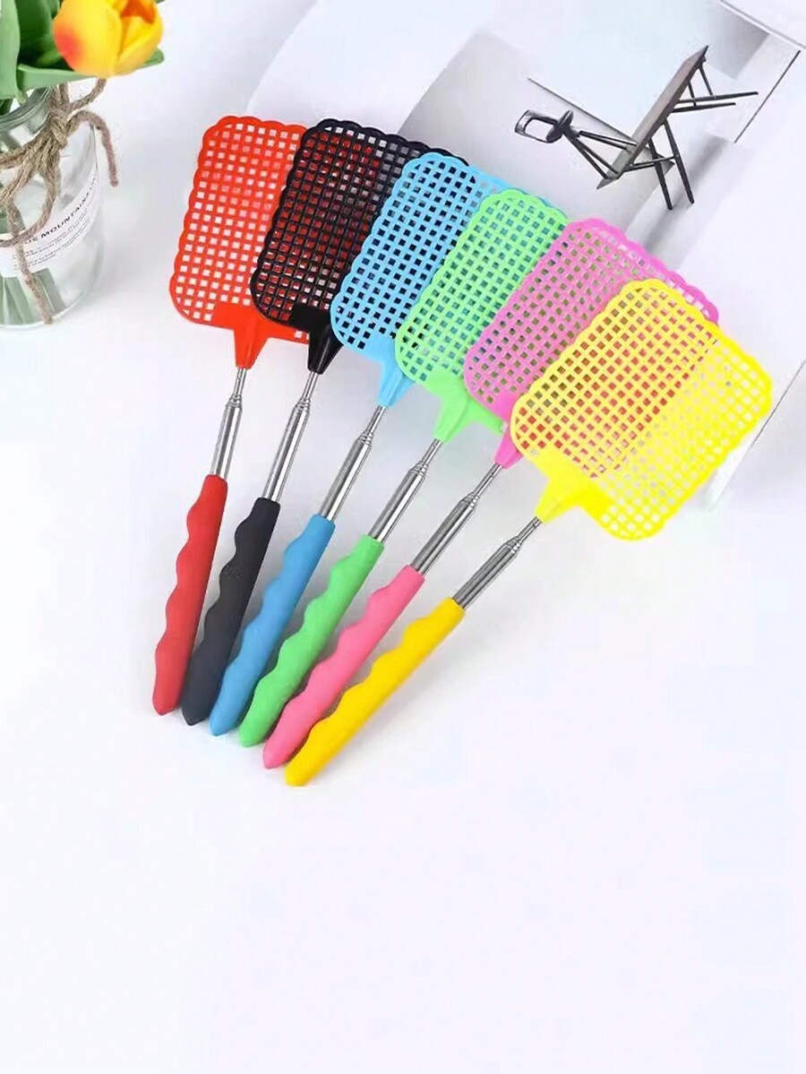 2pcs Random Color Fly Swatters With Extendable Thick Stainless Steel ...