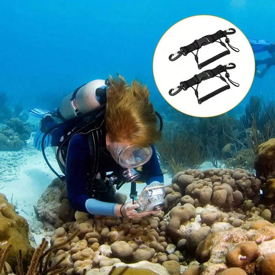 1pc Dive Hand Straps Set Secure Diving Spiral Cables, Retractable ...