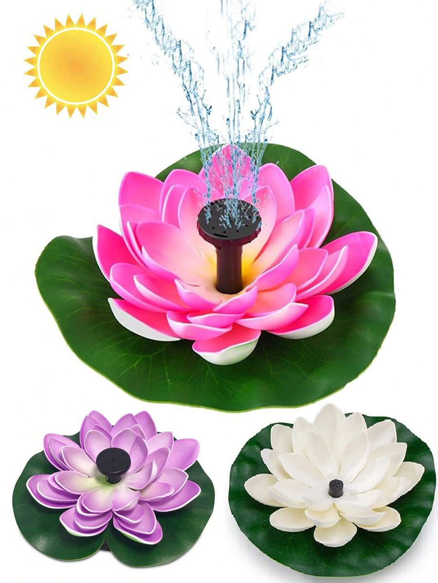 Solar Water Fountain With Lotus Leaf Solar Bird Bath Fountain Pump ...