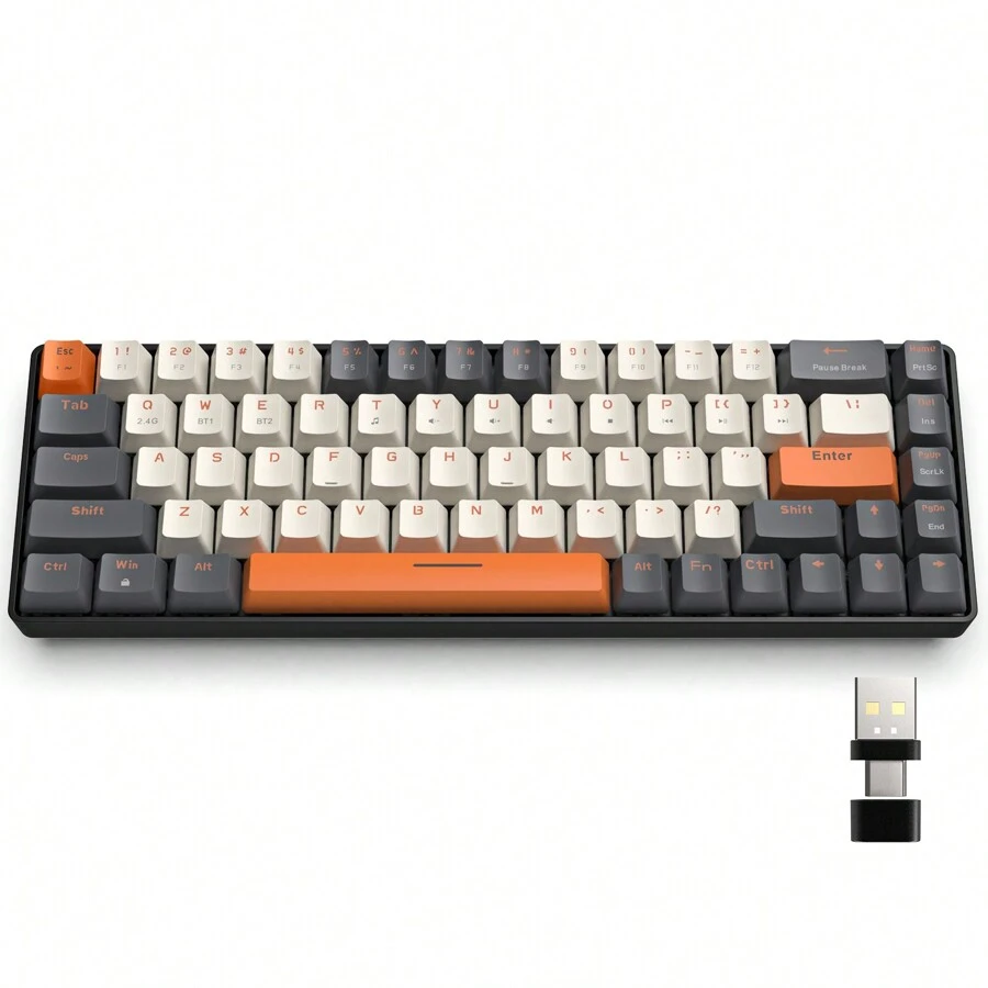 ZIYOULANG K68 60% Wireless Mechanical Gaming Keyboard,BT 5.0/2.4Ghz ...