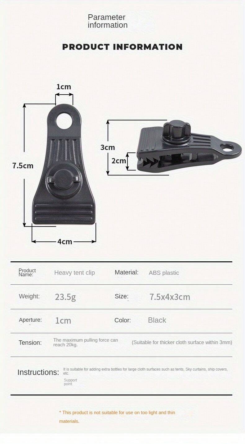 Upgrade Large Tarp Clips Heavy Duty Lock Grip -Total 24 PCs Tarp Clamps ...