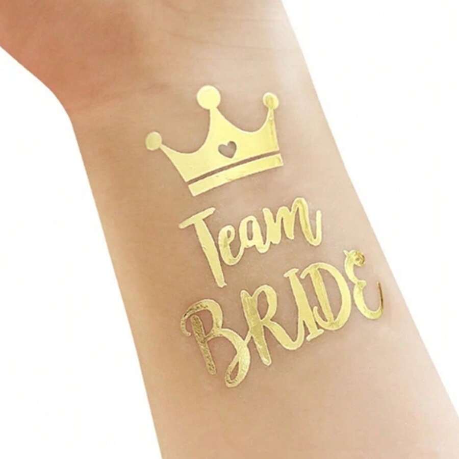 12pcs/Set Combination Bride & Team Bride Tattoo Sticker - Bride To Be ...
