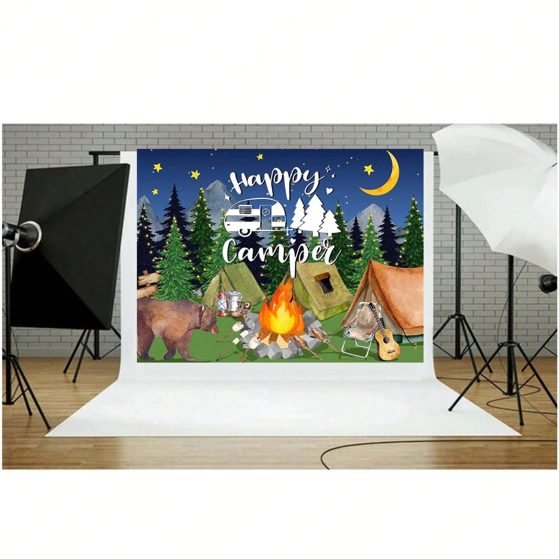 Camping Themed Party Decorations Campfire Forest Adventure Camping ...