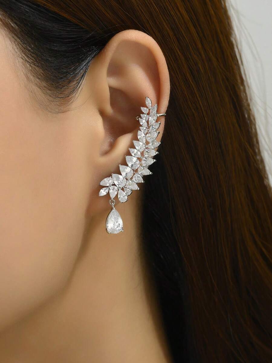 European And American Style Super Shiny Fringe Ear Cuff For Non-Pierced ...