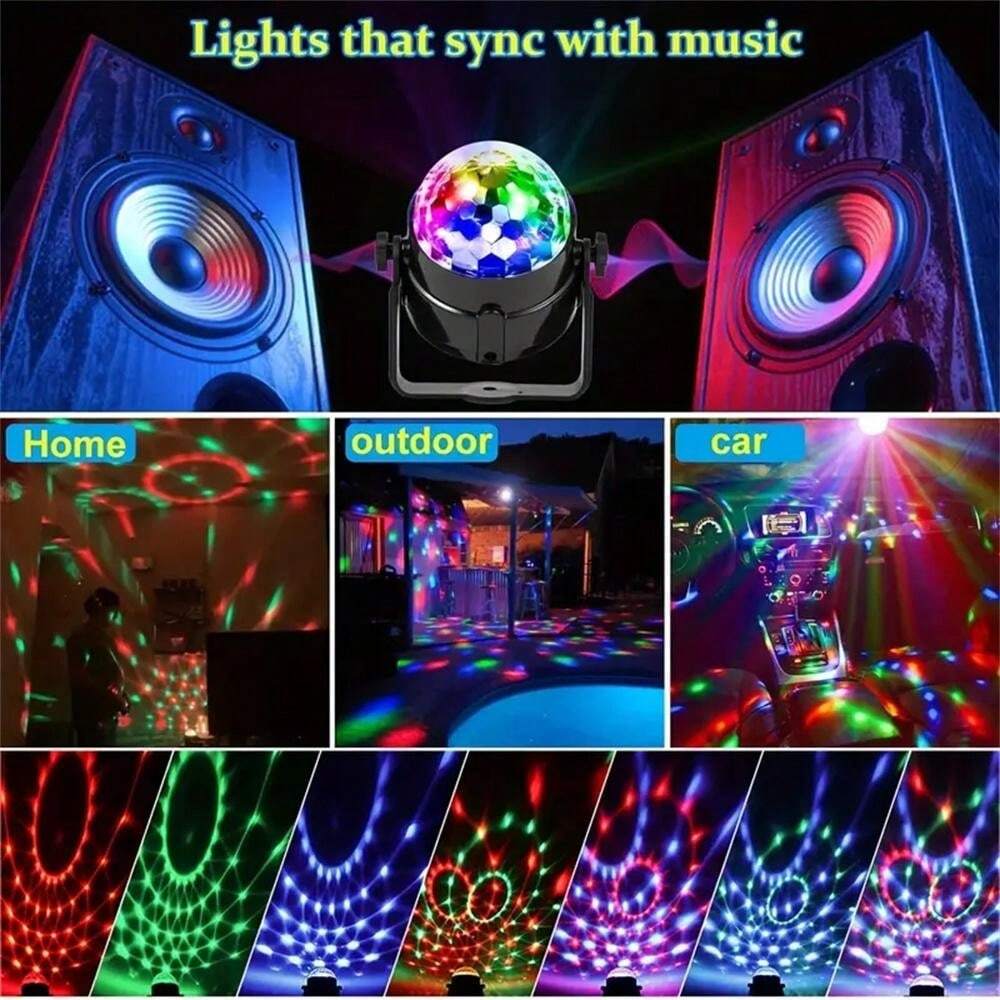 Colorful Disco Party Light - Dynamic Sound Activated Frequency Flash ...
