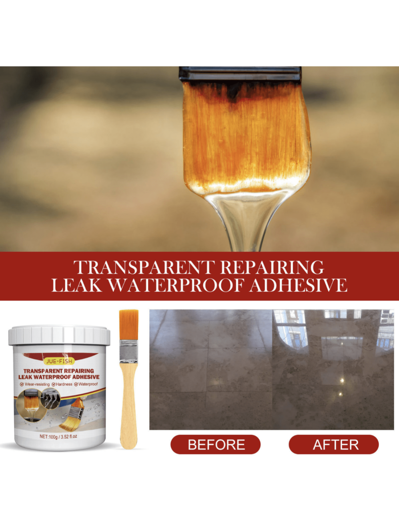 One Piece Of Waterproofing Adhesive Leak-Proof Coating Transparent ...