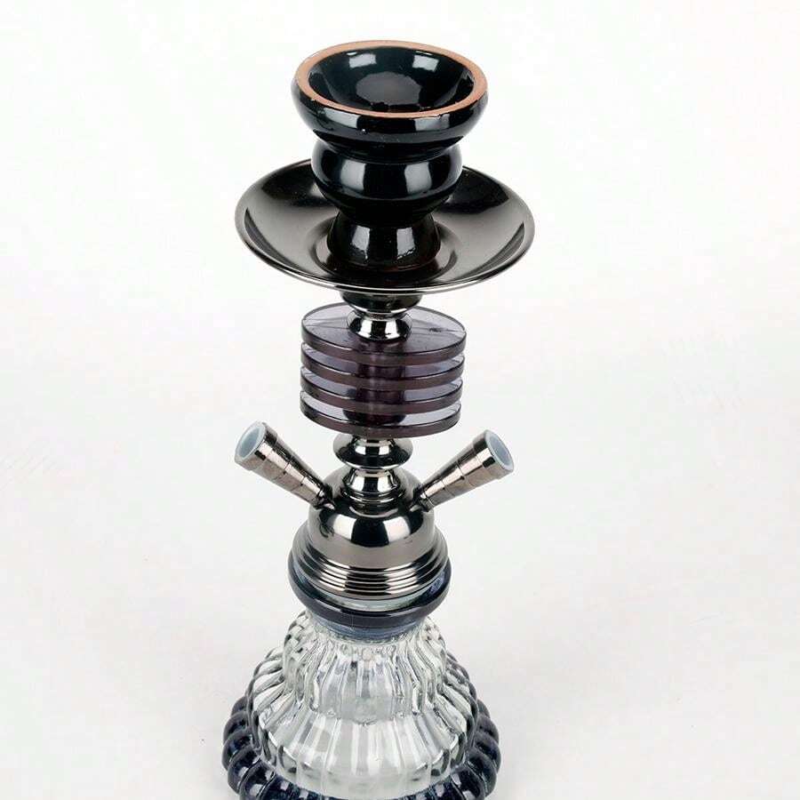 طقم شيشة كامل بكل شيء 11 بوصة - إناء زجاجي، خرطوم، وعاء السيراميك ...