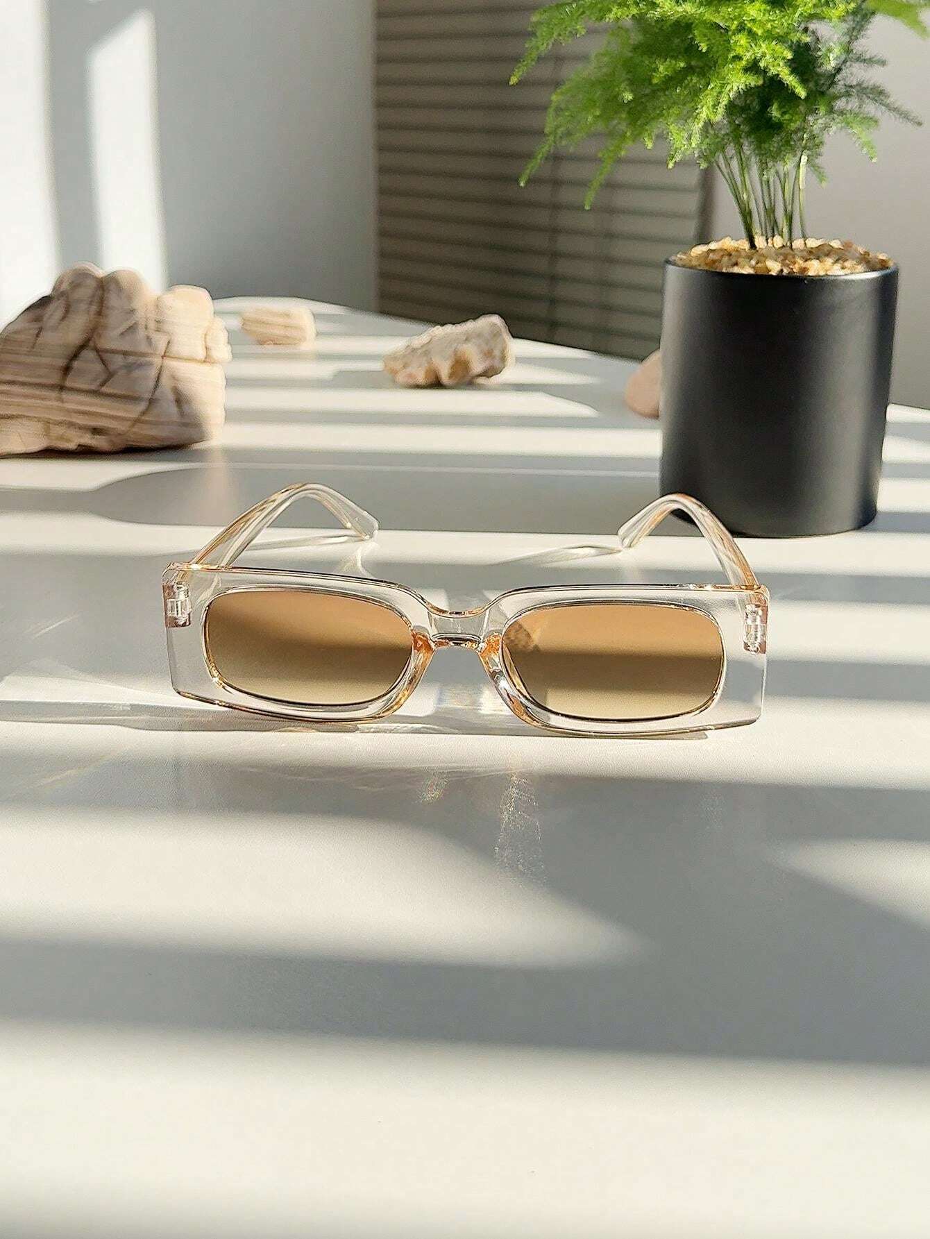 234pcs Womens Small Square Cute Light Yellow Pink Green Glasses Set Suitable For School