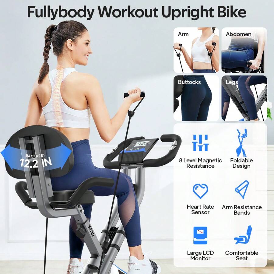 Pooboo 4 In 1 Exercise Bike Foldable Riding Cycle For Home X Bike ...