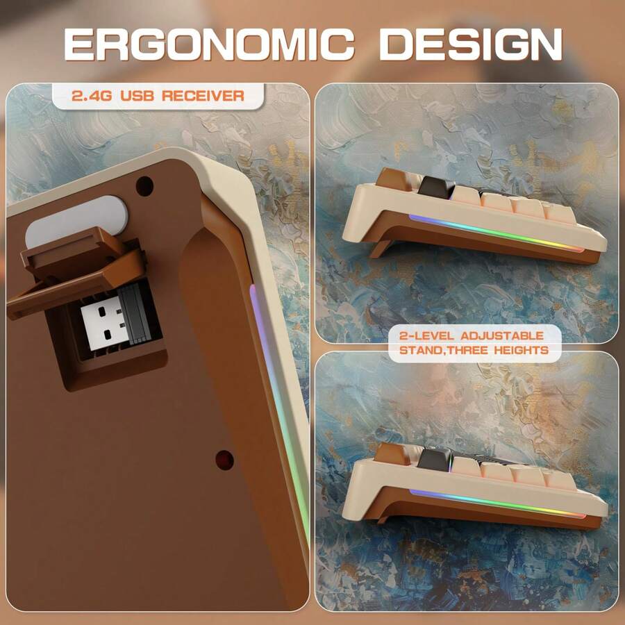 M96 Dual Mode Wireless Gaming Keyboard With 2.4G & BT5.0, 90% Membrane ...