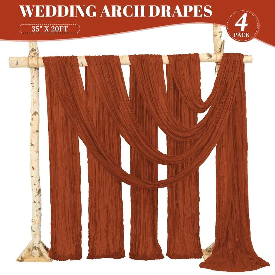 Wedding Arch Draping Fabric 4 Panels 20FT Wedding Arch Drapes ...