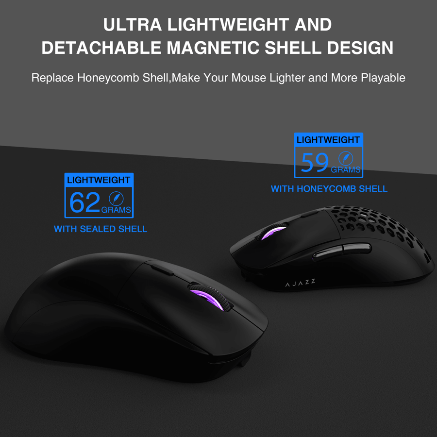 AJAZZ AJ199 PRO Wireless Gaming Mouse,Ultra-Lightweight(59g),Pixart ...