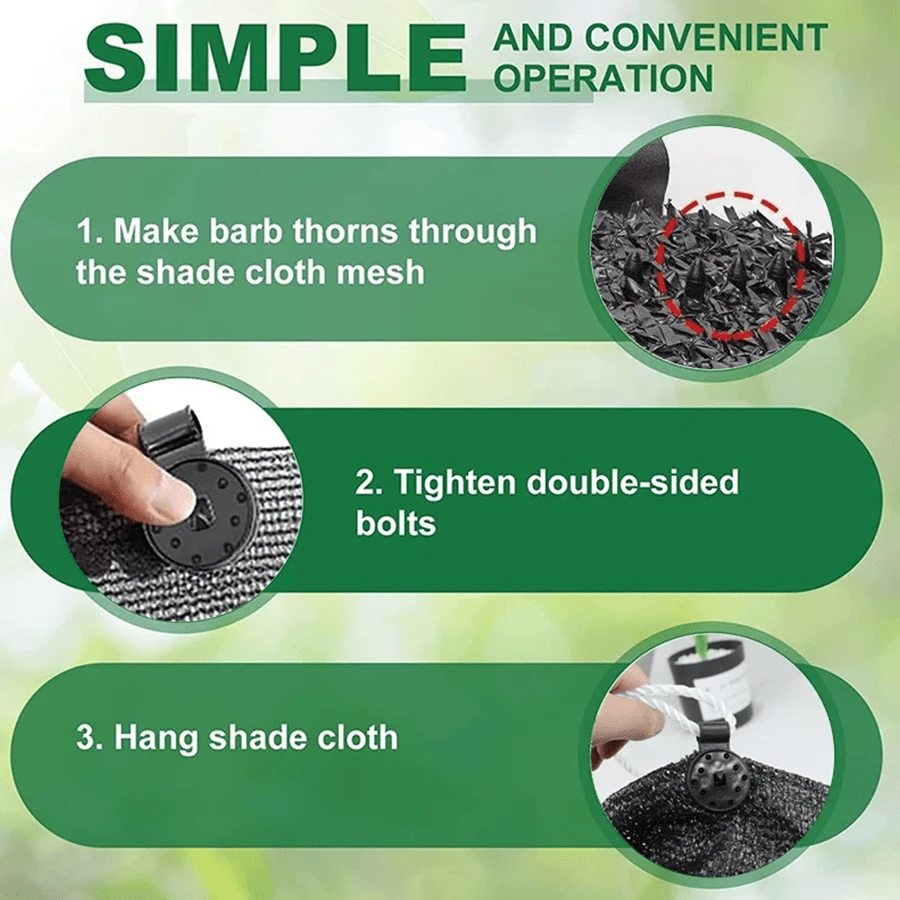 10pcsSunshade Net Clip Sun Shade Net Fixing Clamp Shade Cloth Fix Clip ...